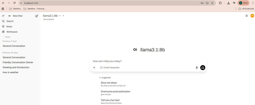 Setup Ollama with Open WebUI With Docker in Local Windows